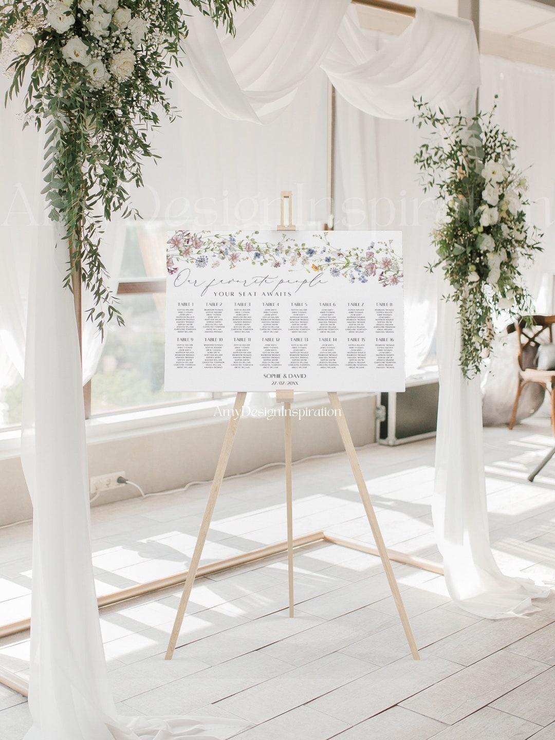Seating Chart Wedding Template, Table Seating Chart, Take a Seat Sign ...