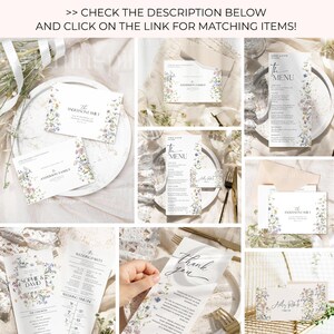Wildflower Wedding Itinerary Template, Weekend Itinerary Editable ...