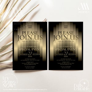 Minimalist Business Invitation Template, Corporate Party Invitation ...