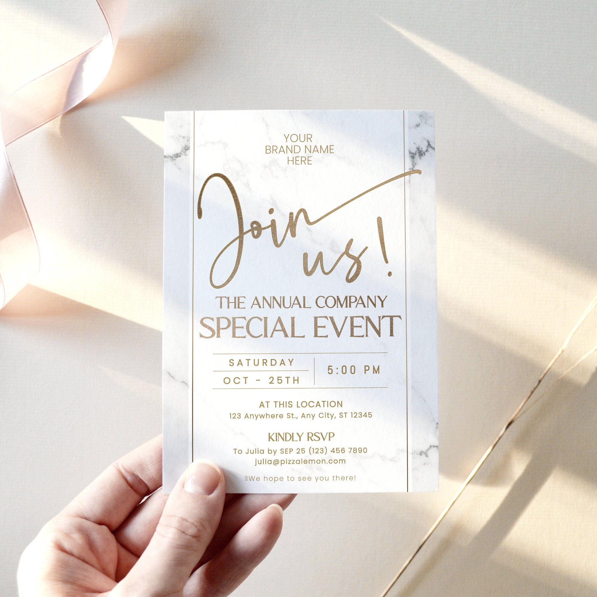 Editable Business Invitation Template: Corporate Event Invite (digital ...