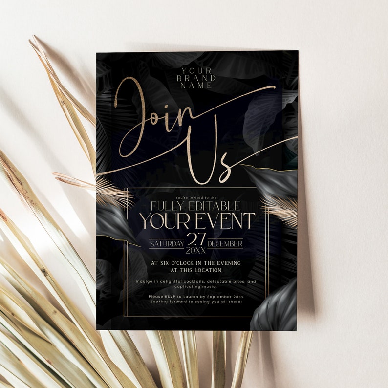 Editable Corporate Event Invitation Template (digital Download) - Etsy