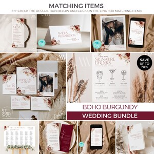 Burgundy Wedding Welcome Sign Template Download Welcome to Our Wedding ...