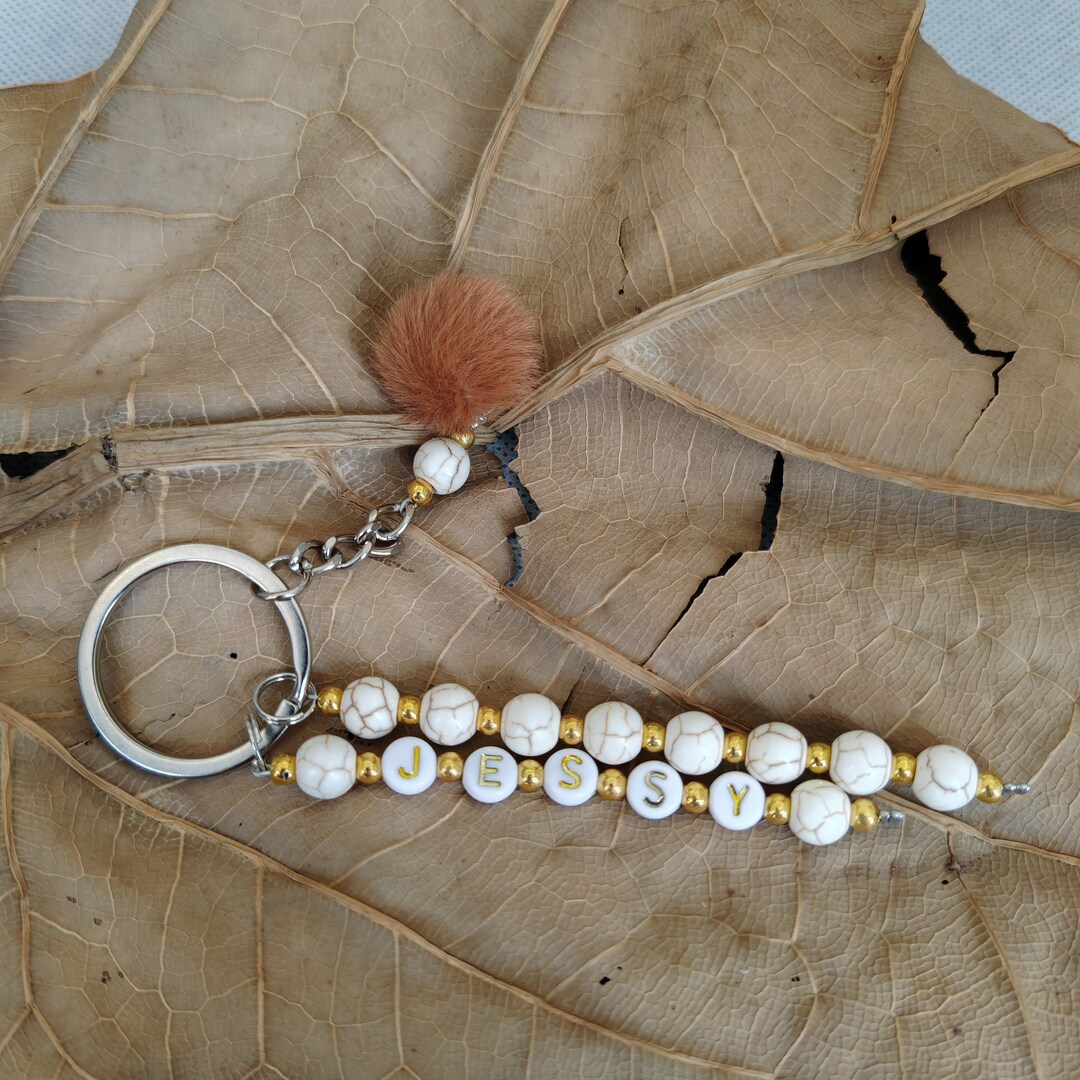 Letter Bead Keychain | Private Customization Chain | Personalised ...