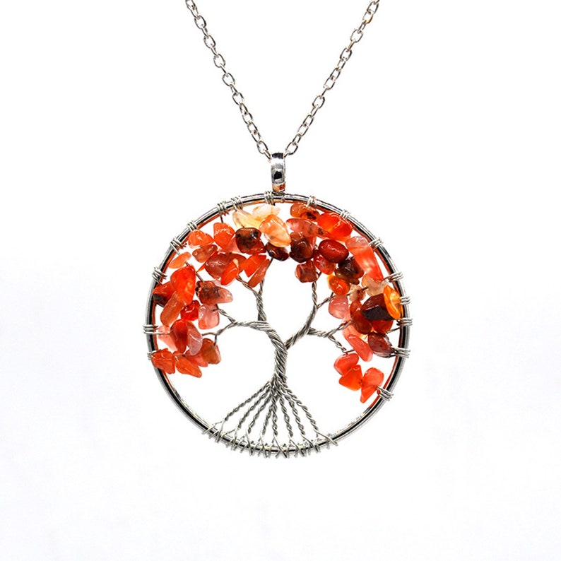Natural Crushed Crystal Tree of Life Colorful Natural Stone Rich Tree ...