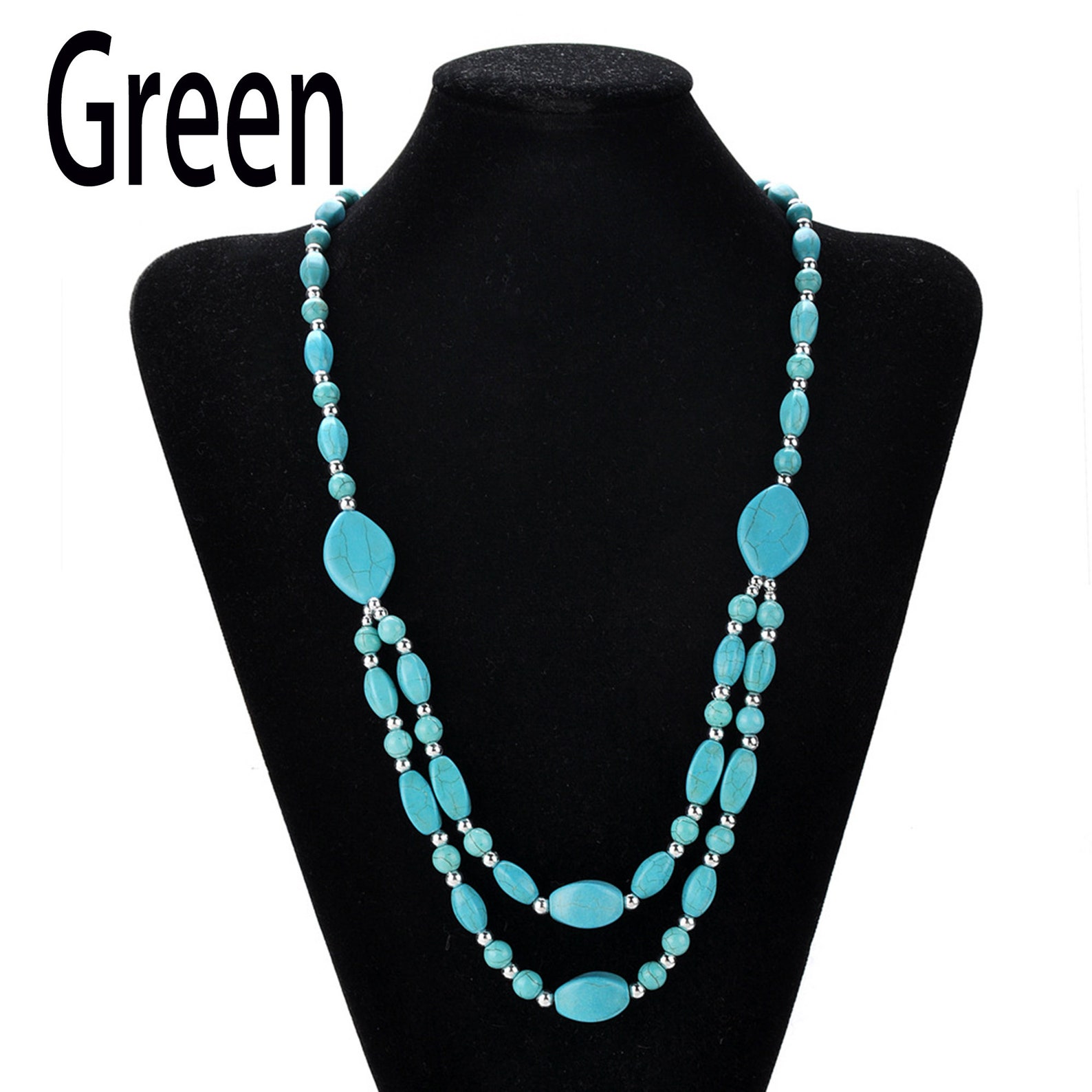 Collier bleu de pierre de haute qualité, bijoux turquoise, collier de ...