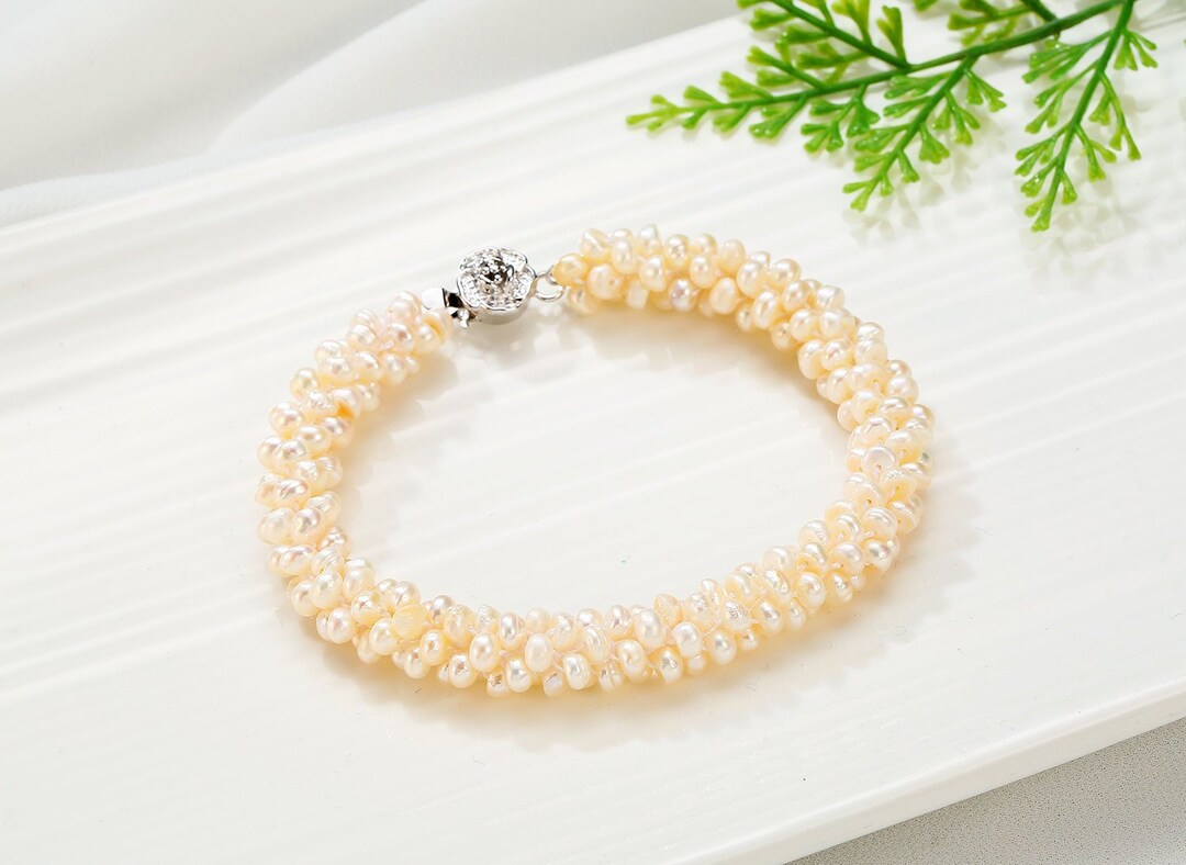 Small White Pearls Bracelets,freshwater Pearls Flower Bracelets,women ...
