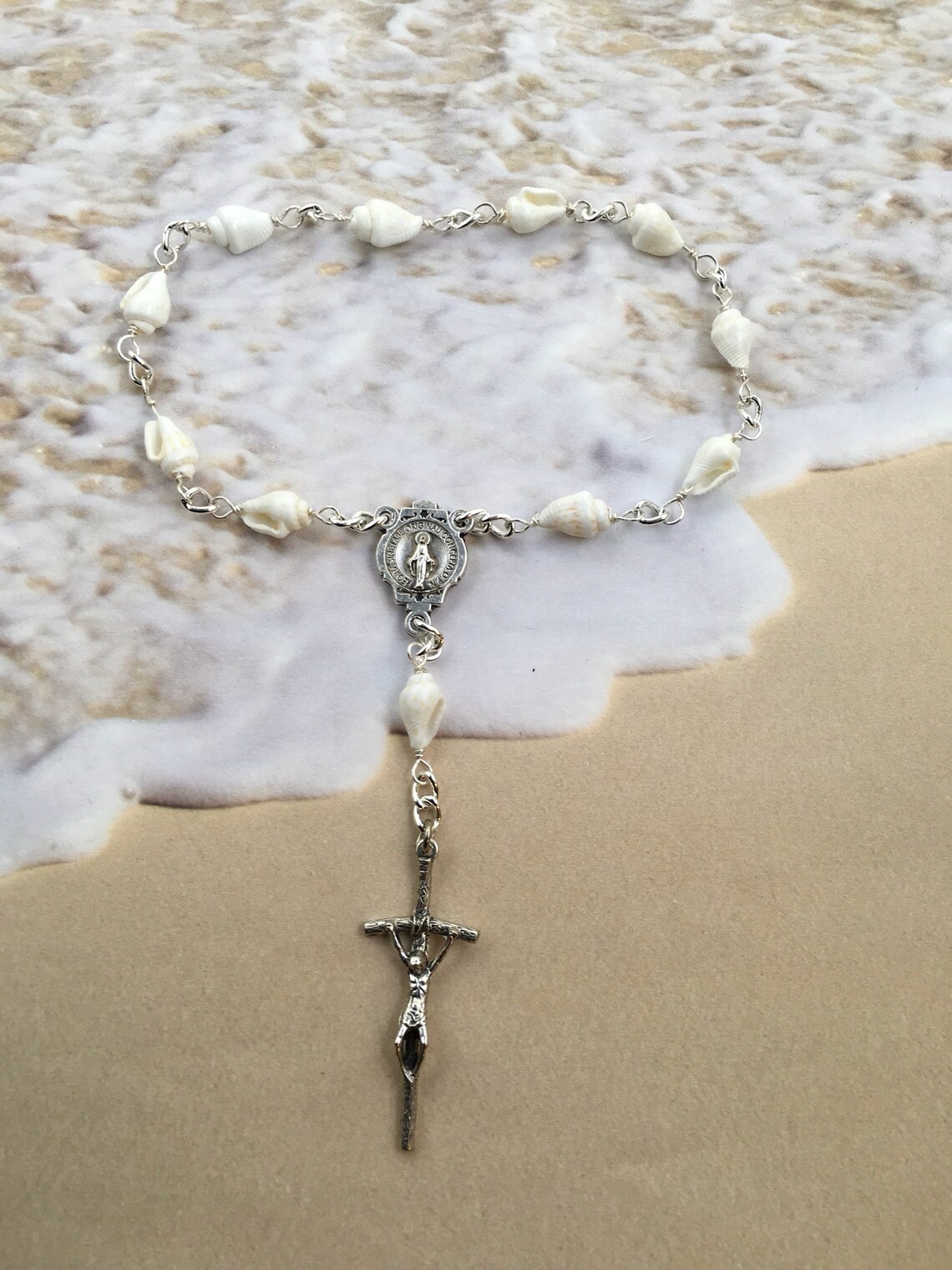 Unique Catholic Gift Seashell Rosary Womens Rosary Catholic Etsy