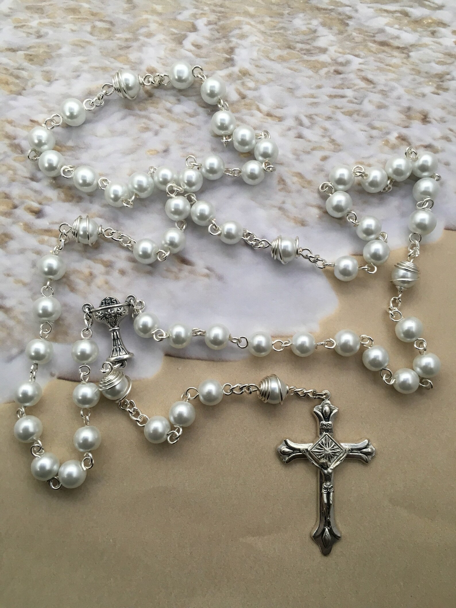 Fist Holy Communion Rosary Set Cmmunion Rosary Gift Set - Etsy