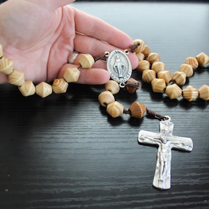 Wall Rosary, Large Wood Rosary, Catholic Gift, Catholic Decor ...
