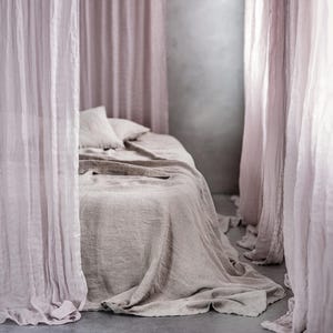 Sheer Linen Curtains, Breezy Linen Drape, Light and Transparent Linen ...