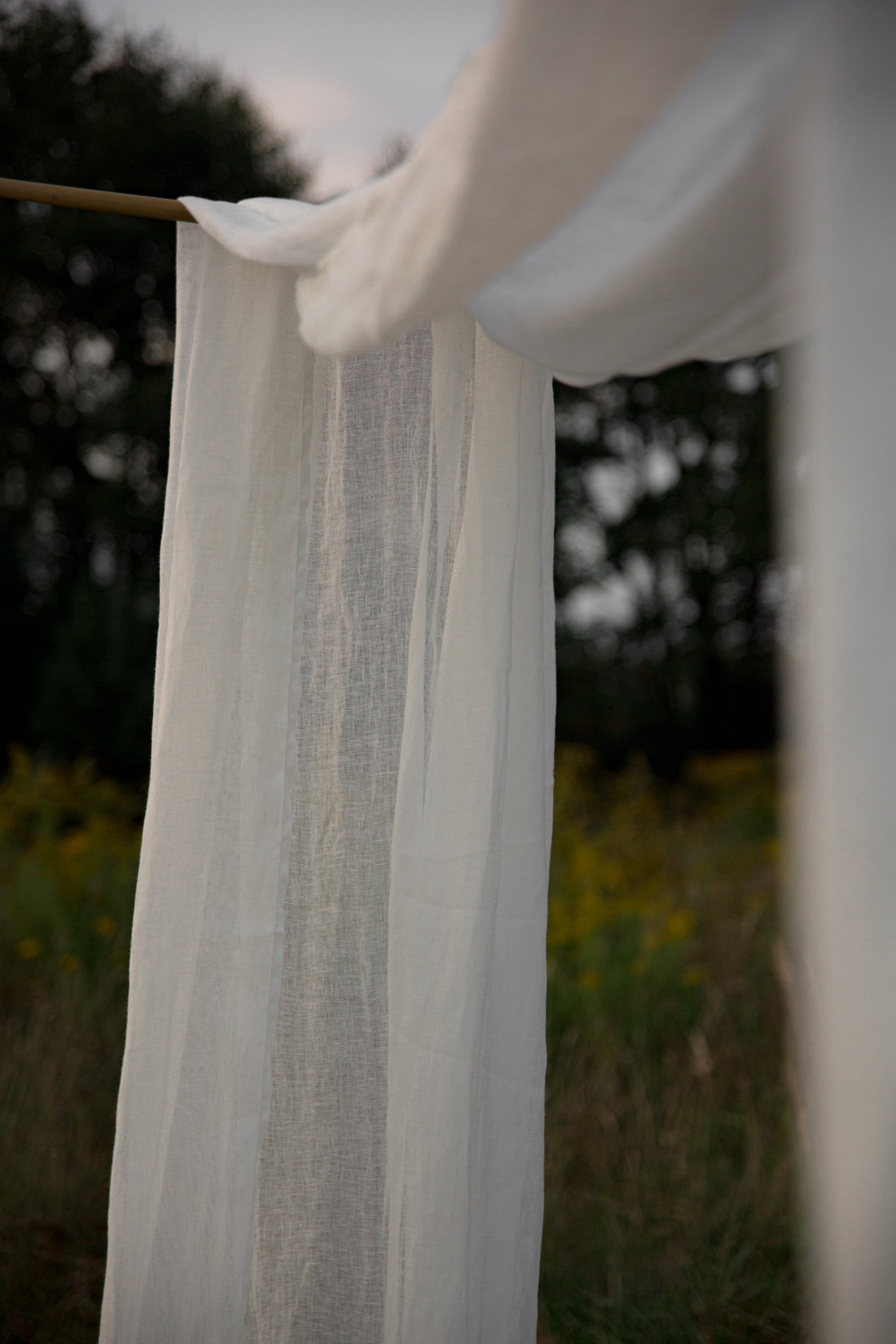 Linen Bed Canopy Shawl King Bed White Canopy Canopy Bed | Etsy