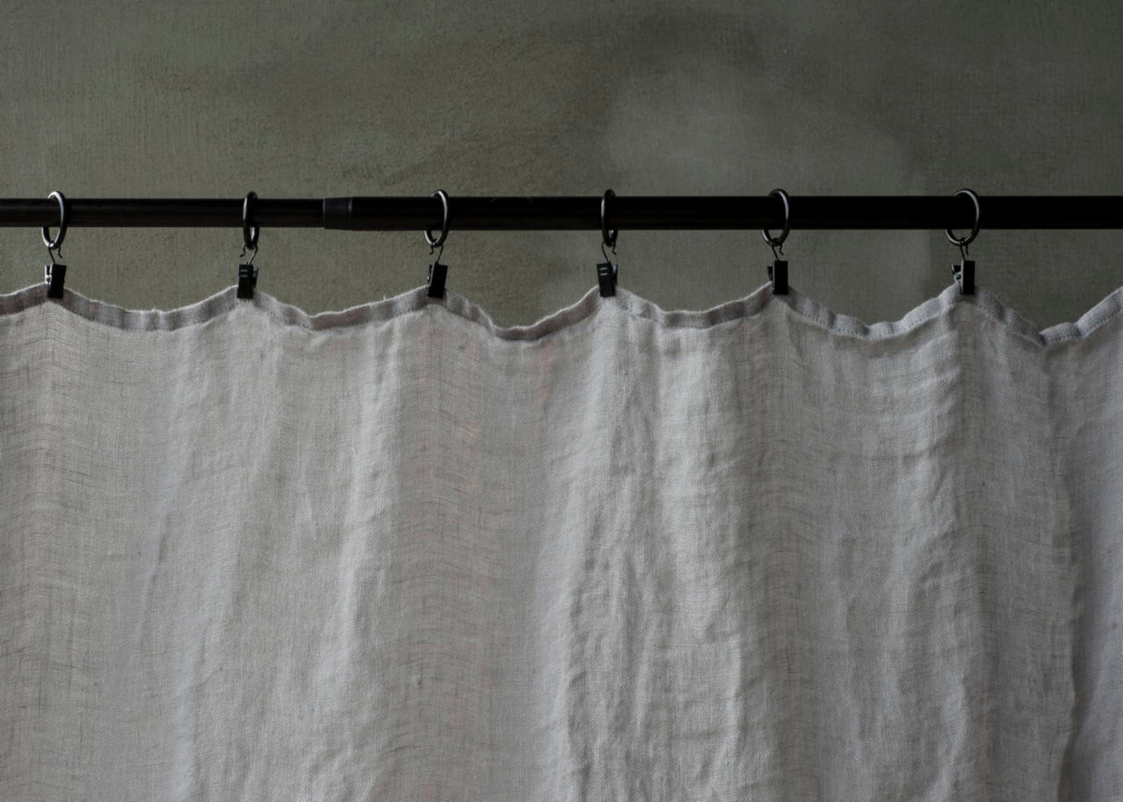 Sheer Linen Curtain Panel for Clips Curtains Made With Linen - Etsy