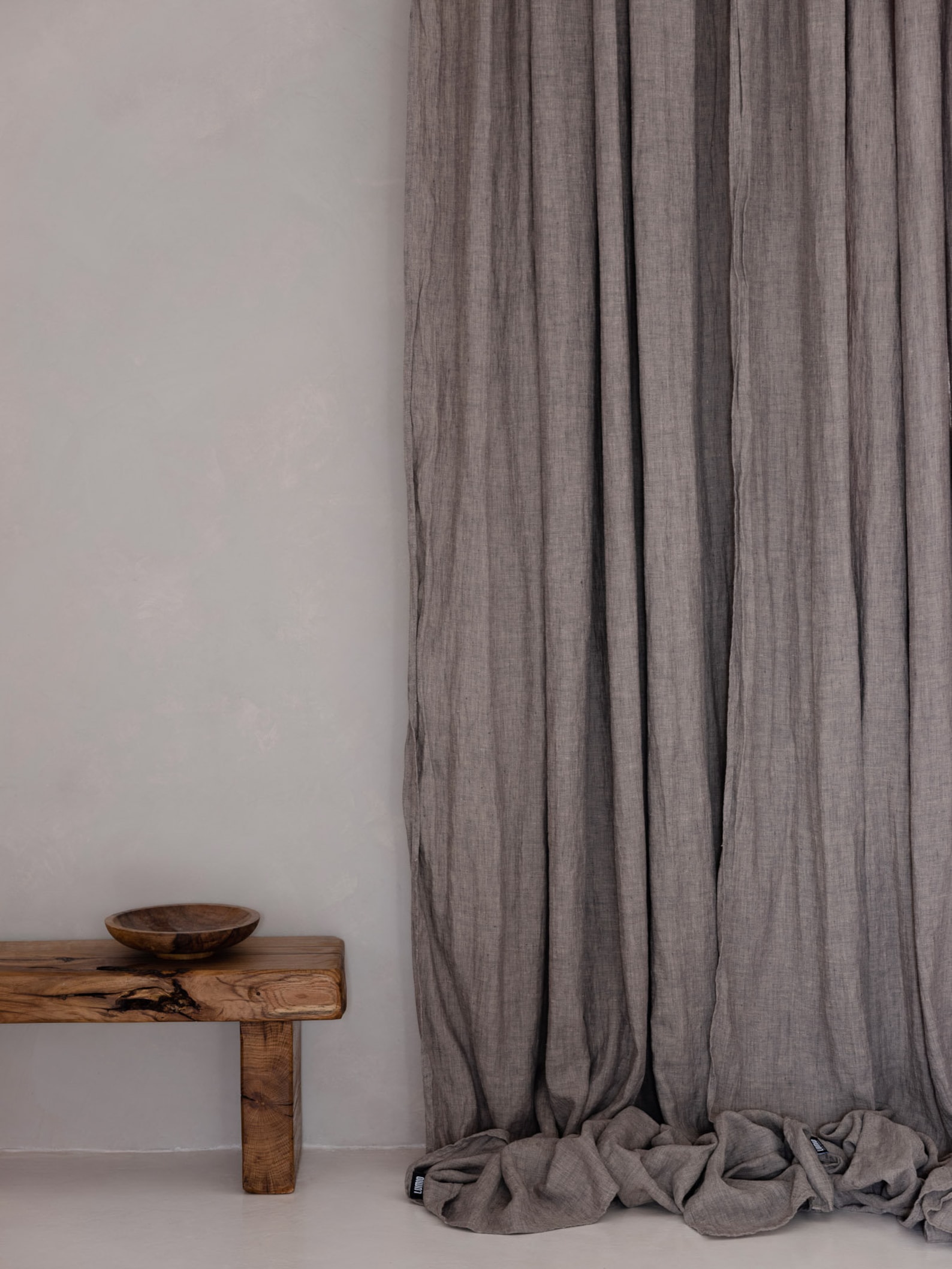 Stone Washed Linen Curtain Panel, Soft Scrunched Linen Curtains ...