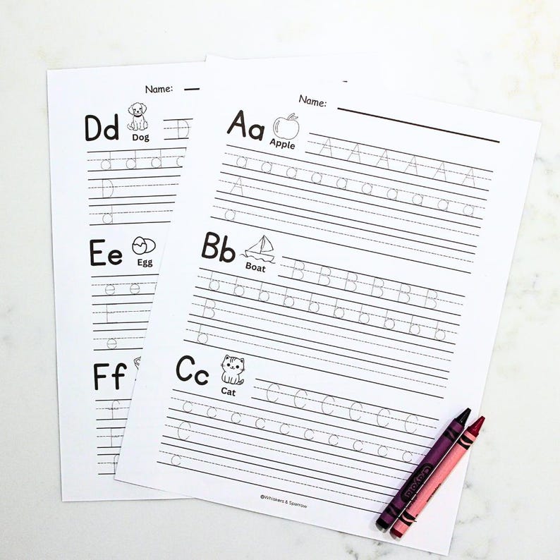 Back to School Alphabet Letter Tracing Sheets - Low Graphics for ...