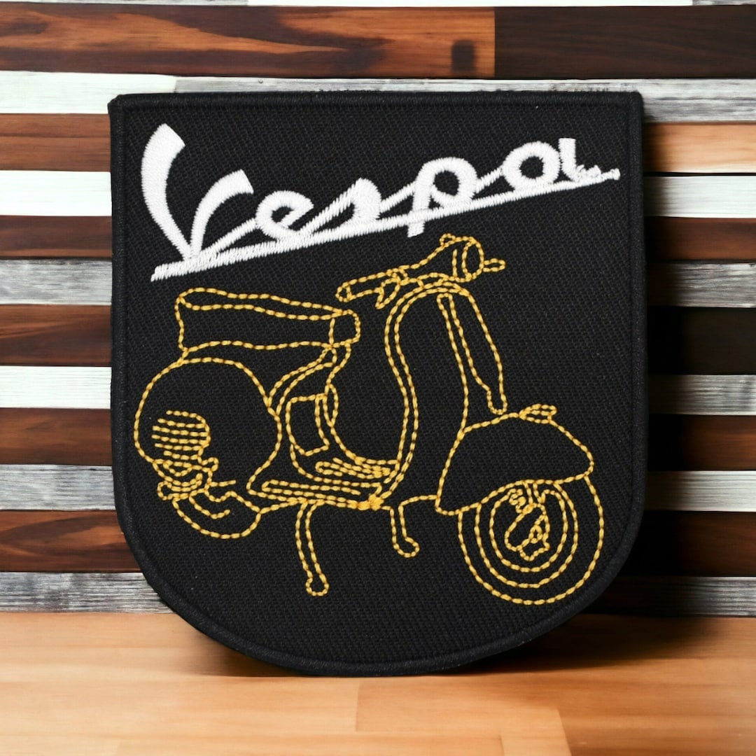 Buy Vespa Scooter Patch, Embroidered Iron-on Badge for Customizing ...
