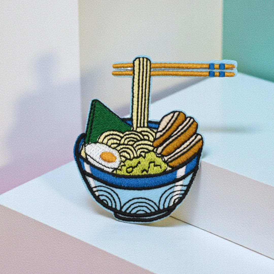 Embroidered Ramen Patch – Iron-on Noodle Bowl – 6.2 Cm - Etsy