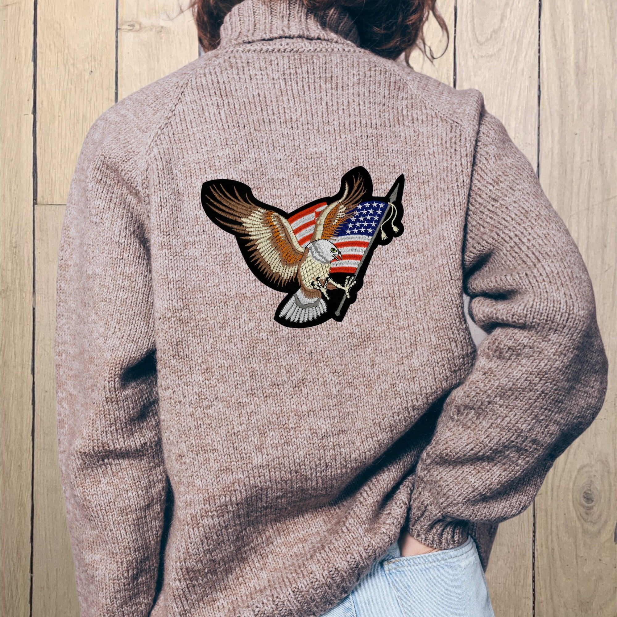 Large Bald Eagle Patch Flying Eagle Large Biker Patch - Etsy UK