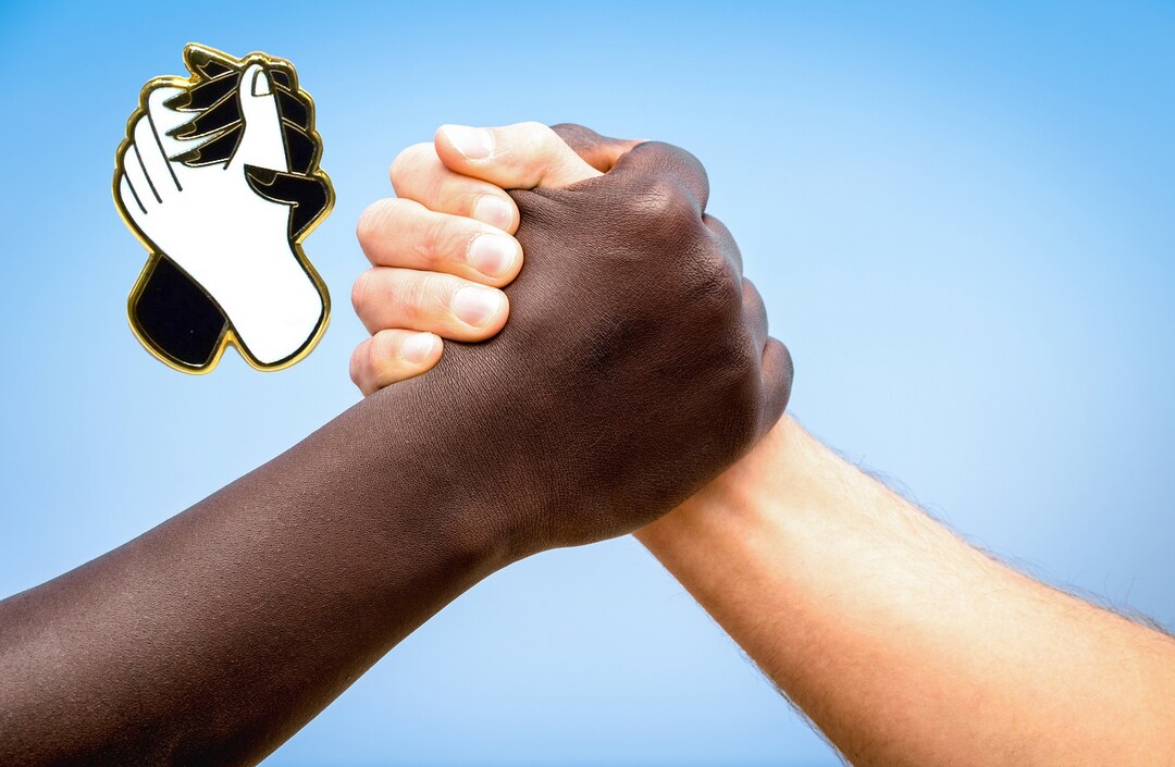 Hand Pins Anti-racism Pins People-to-people Love Enamel - Etsy UK