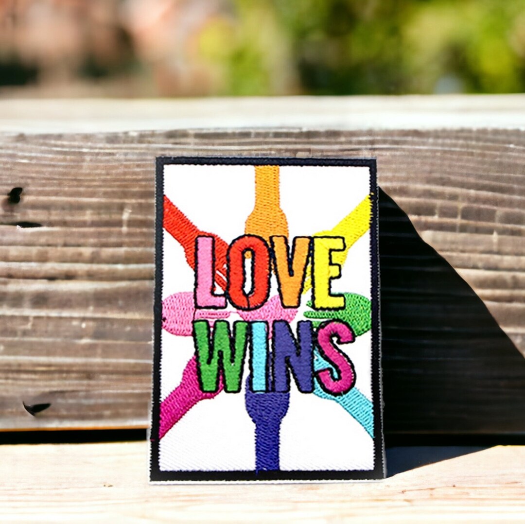LGBT Embroidered Patch Love Wins, Rainbow Patch, Lgbt Pride March, Iron ...
