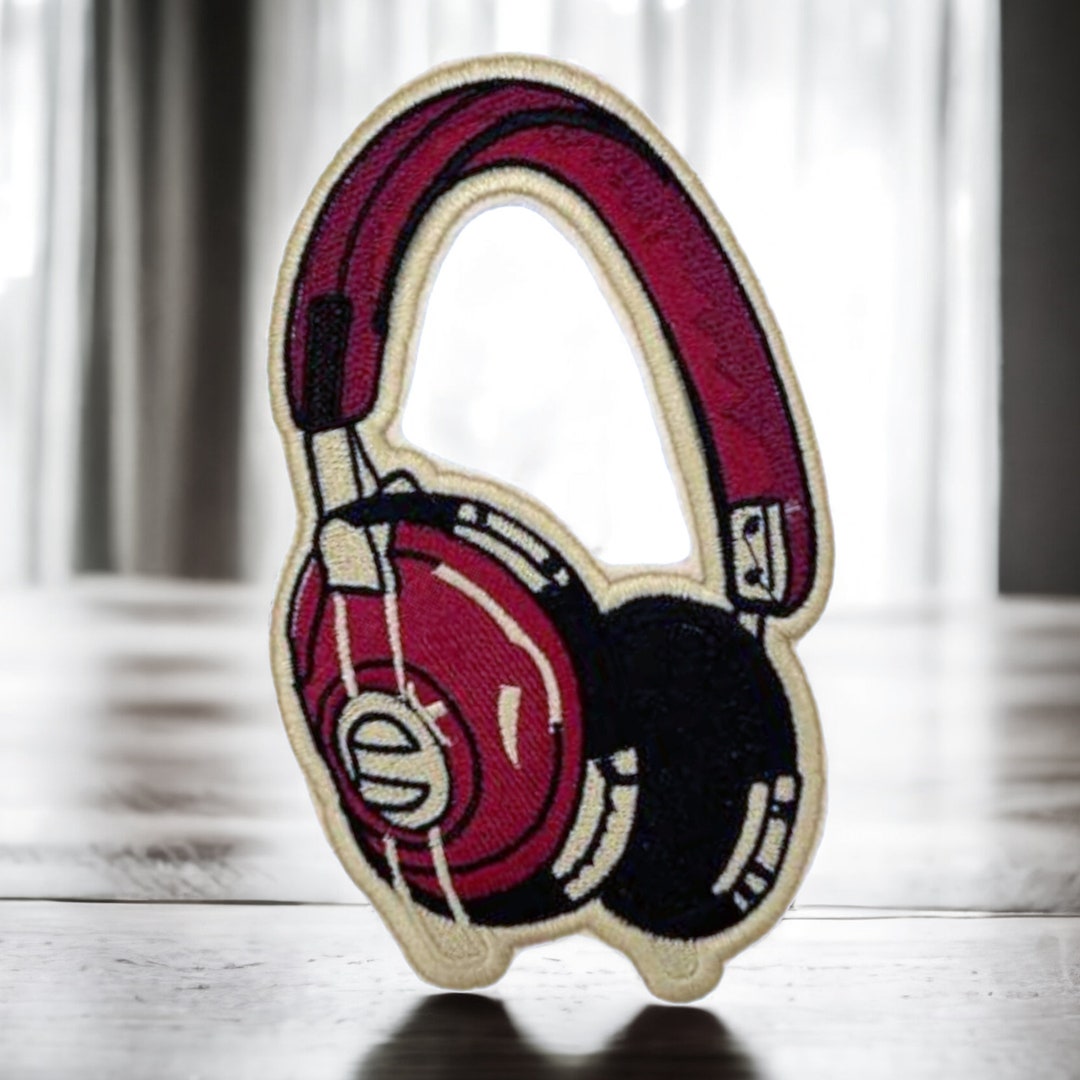 Vintage Headphone Patch, Iron-on Patch for Headphones, Gift Idea for ...