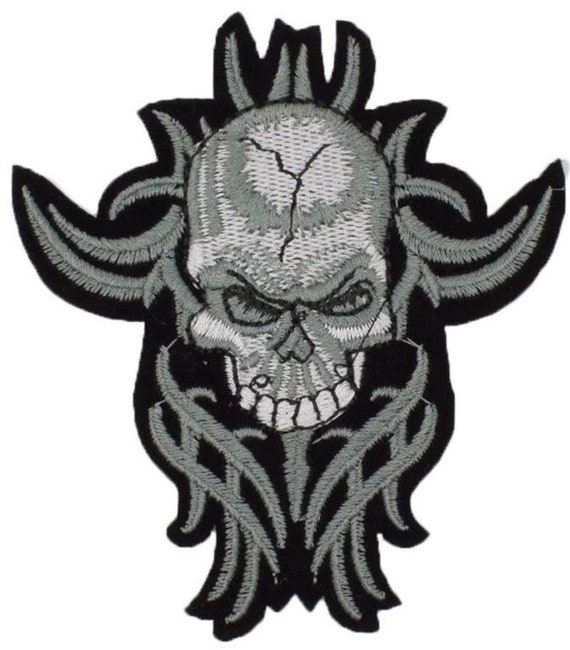 Deathhead patch embroidered crest thermocollant skull 10.5 | Etsy