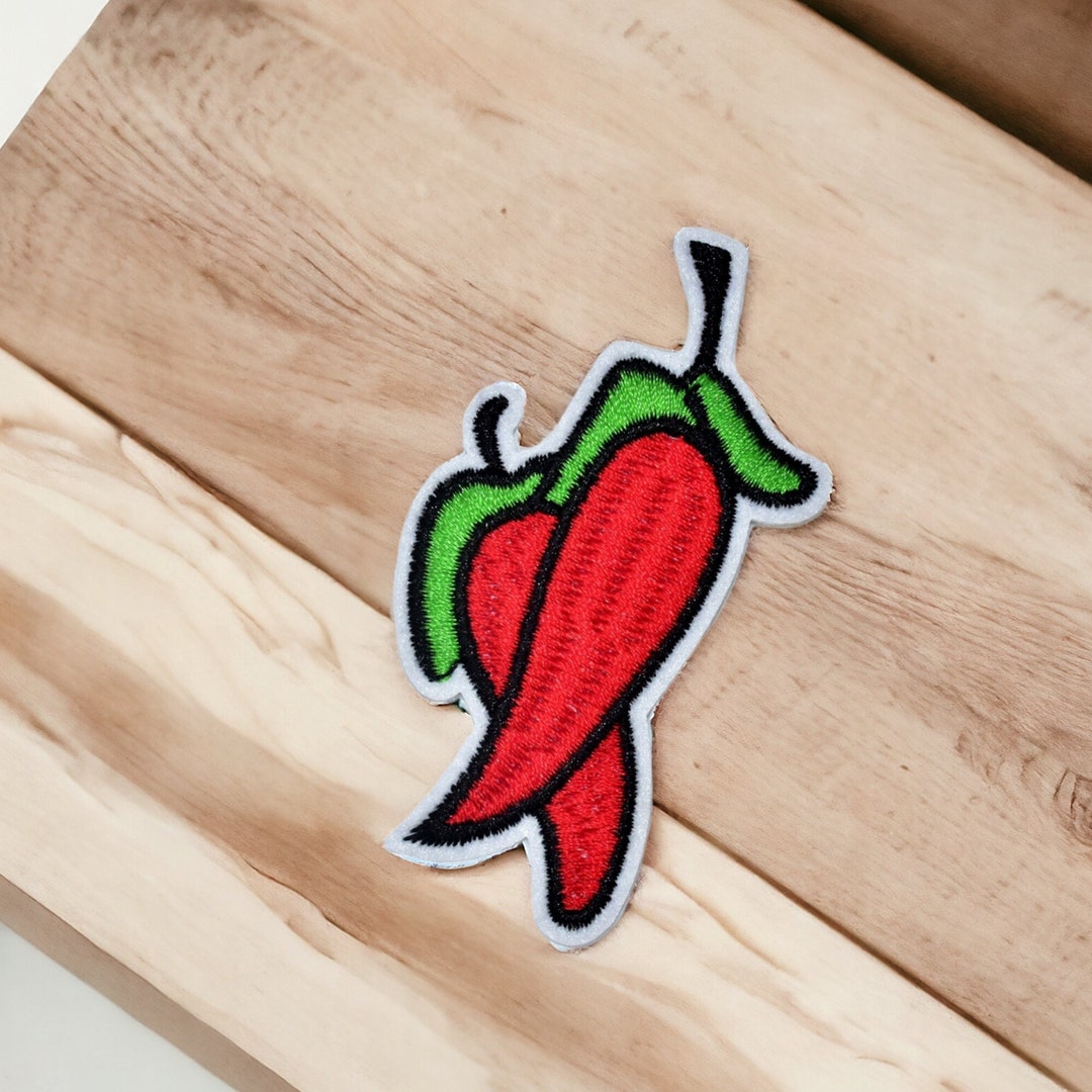 Red Chili Pepper Patch, Embroidered Iron-on Chili Pepper Patch for ...