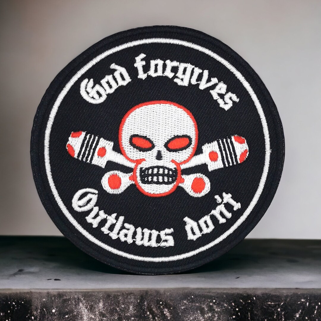 Biker Patch God Does Not Forgive Outlaws Motorcycle Iron-on - Etsy