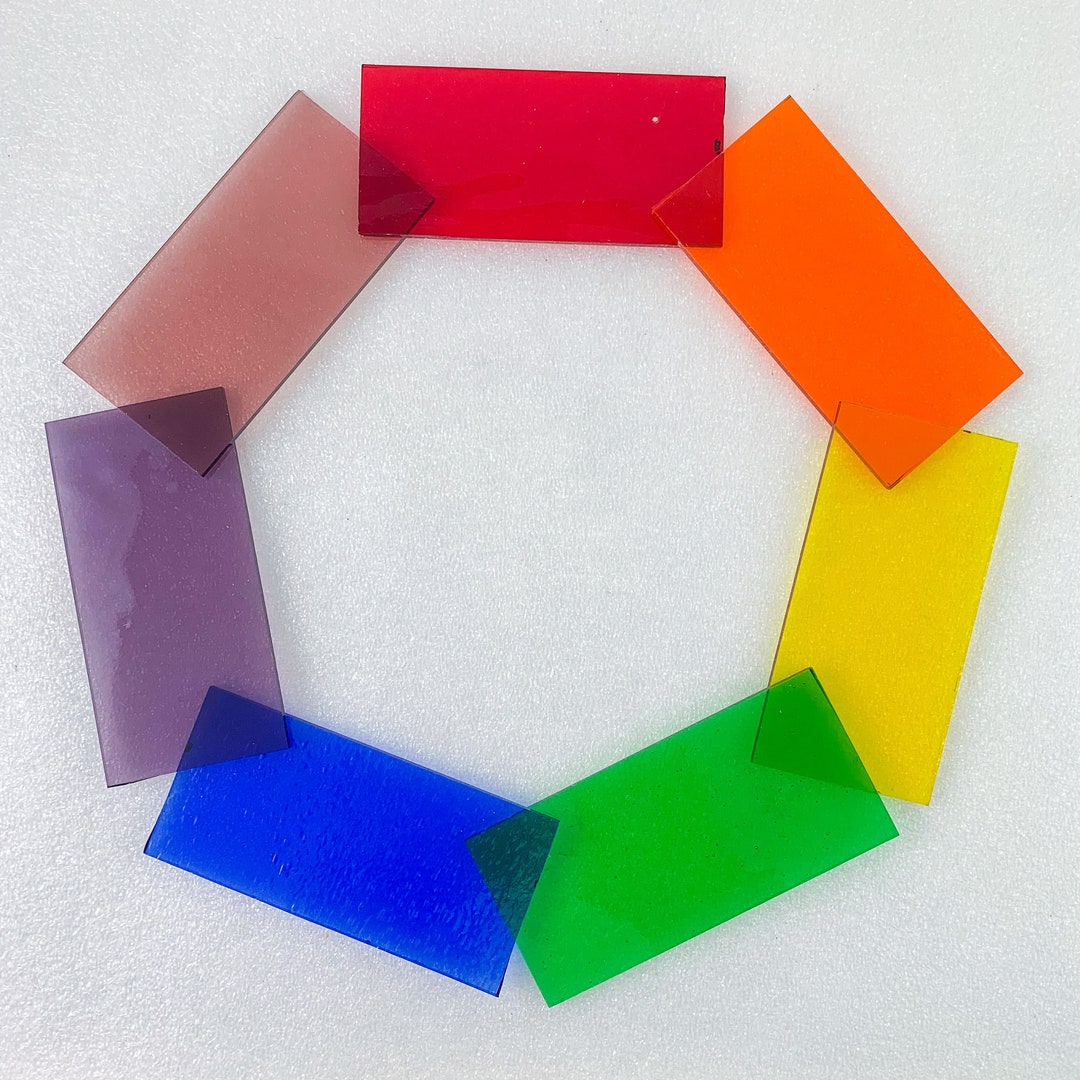 Stained Glass Hobby Box - 7 Pieces, Rainbow Mix, Blues, Greens or Mixed ...