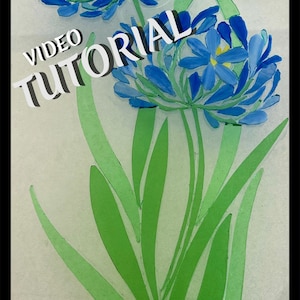 Agapanthus - Video Tutorial & PDF, Simple Flower Designs in Stained ...
