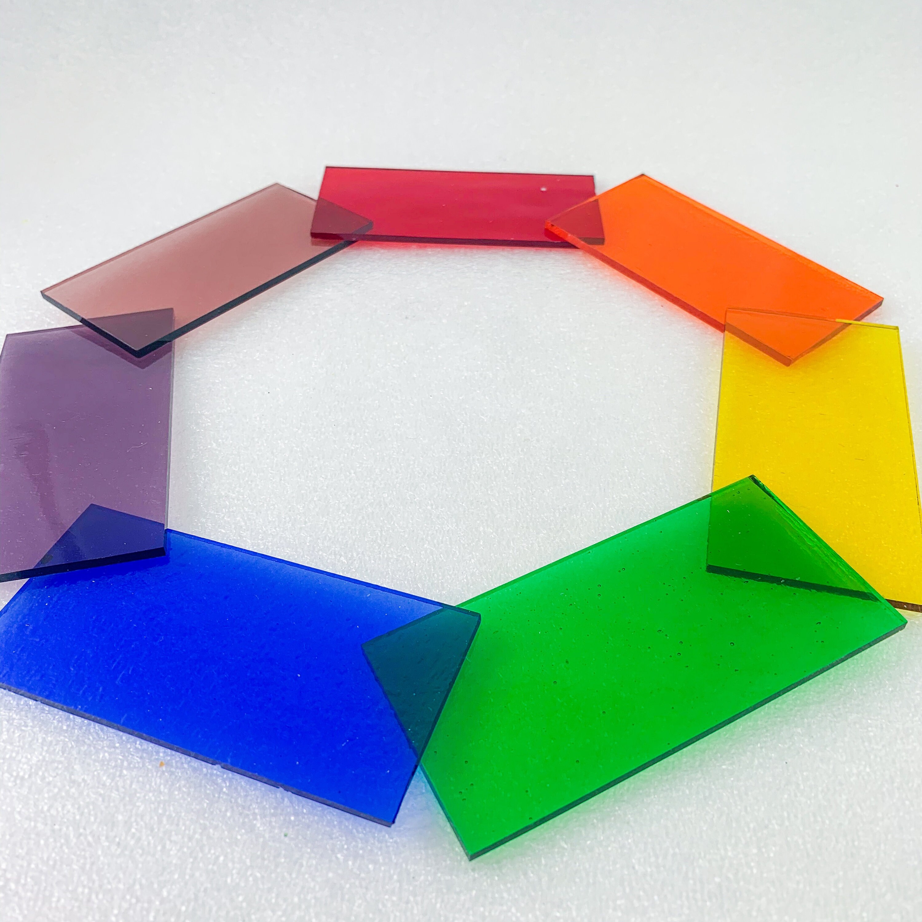 Stained Glass Hobby Box - 7 Pieces, Rainbow Mix, Blues, Greens or Mixed ...