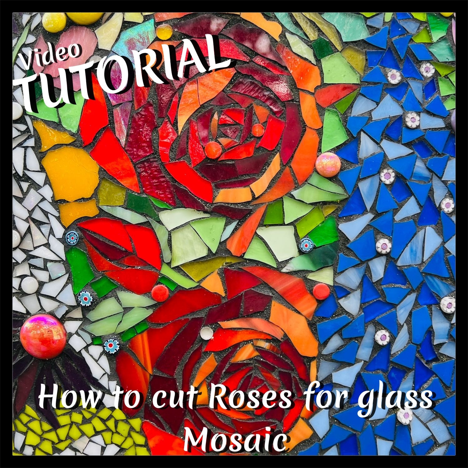 Roses - Video Tutorial & PDF, Simple Flower Designs in Stained Glass ...