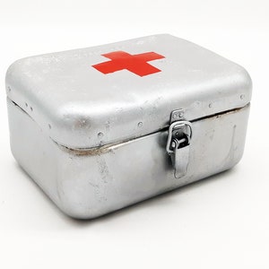 Box Medical First Aid Aluminium Tin Box Vintage Hungarian Red - Etsy