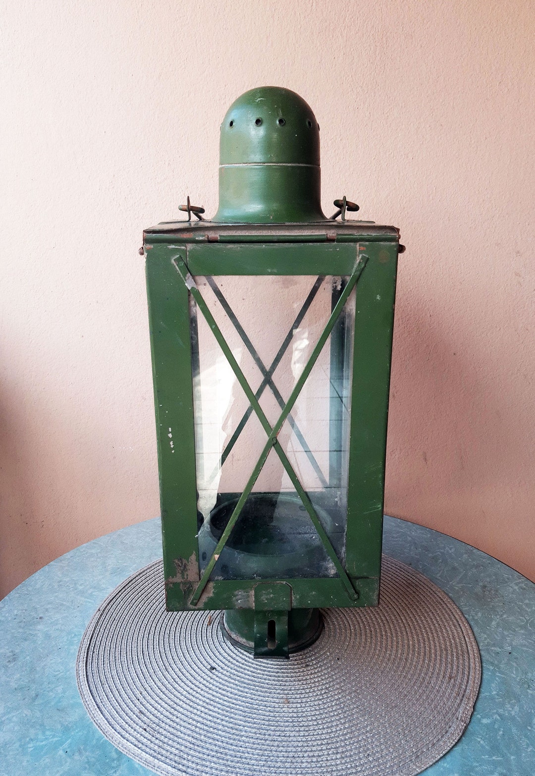 Large Old Fantastic Pre-war Storm Lamp, Storm Lantern, 1930s, Railway ...