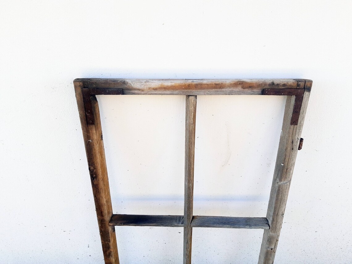 Antique Farmhouse Brown Window Frame Wooden Frames Wall Decor - Etsy
