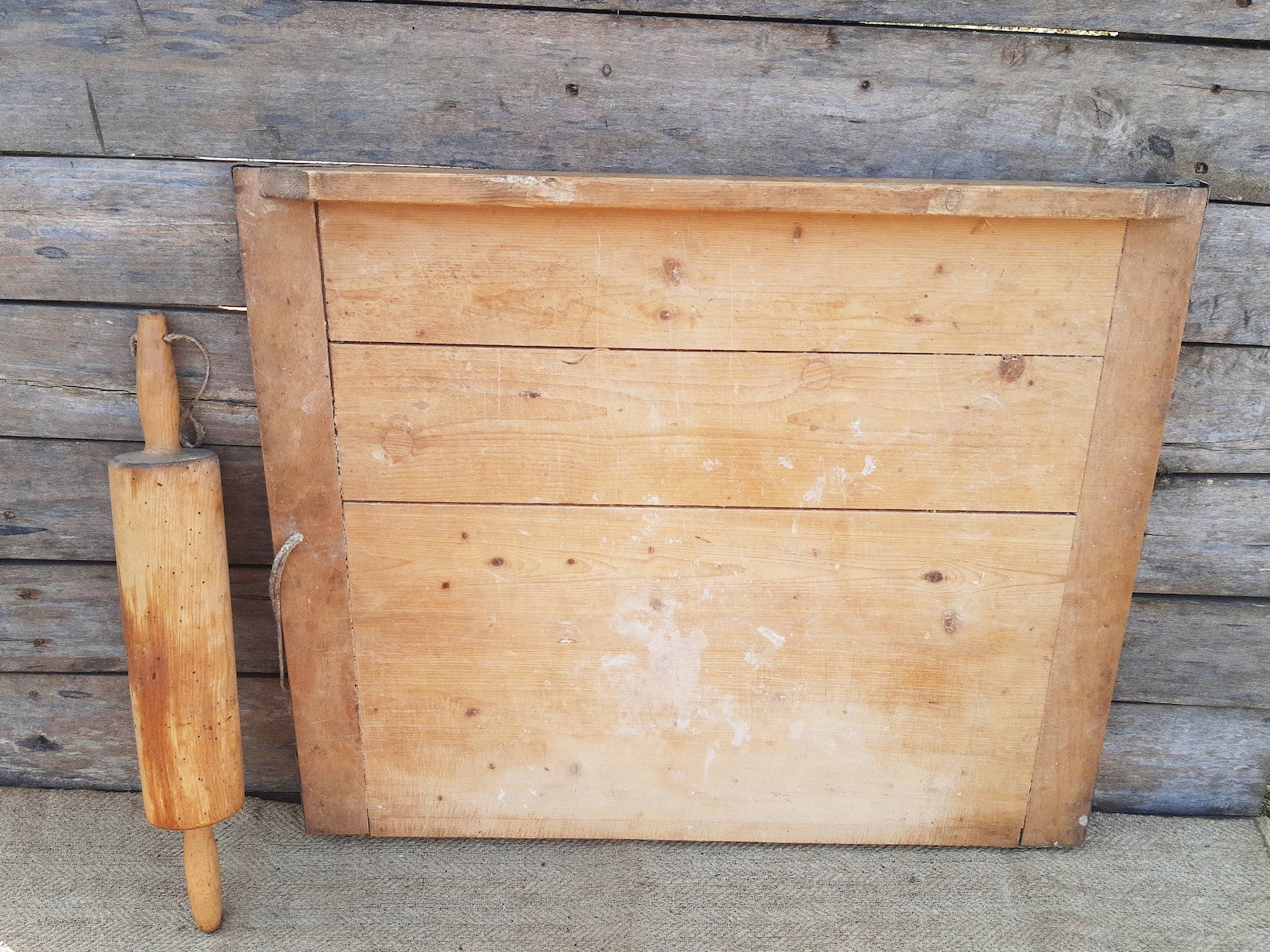 Rustic Wooden Kneading Board for Bread or Dough With Wooden - Etsy