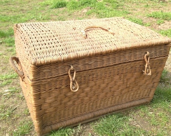 Wicker trunk | Etsy