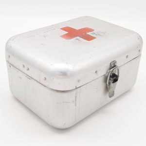 Box Medical First Aid Aluminium Tin Box Vintage Hungarian Red - Etsy