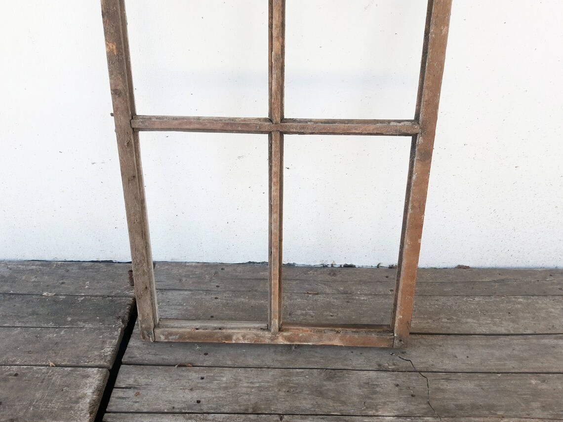 Antique Farmhouse Brown Window Frame Wooden Frames Wall Decor - Etsy