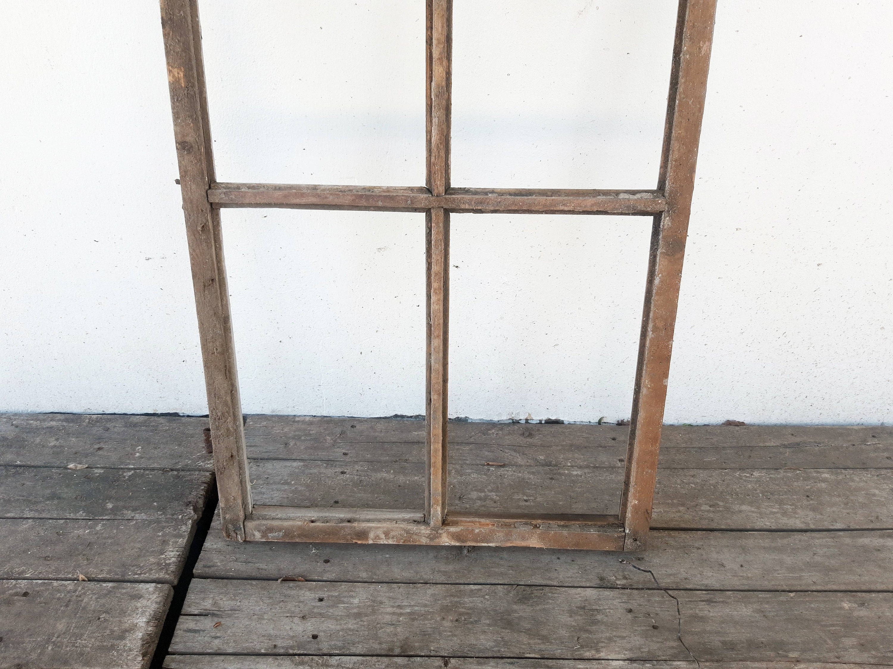 Antique Farmhouse Brown Window Frame Wooden Frames Wall Decor - Etsy