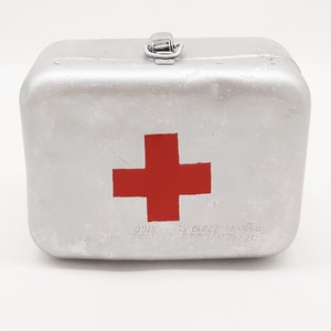 Box Medical First Aid Aluminium Tin Box Vintage Hungarian Red - Etsy