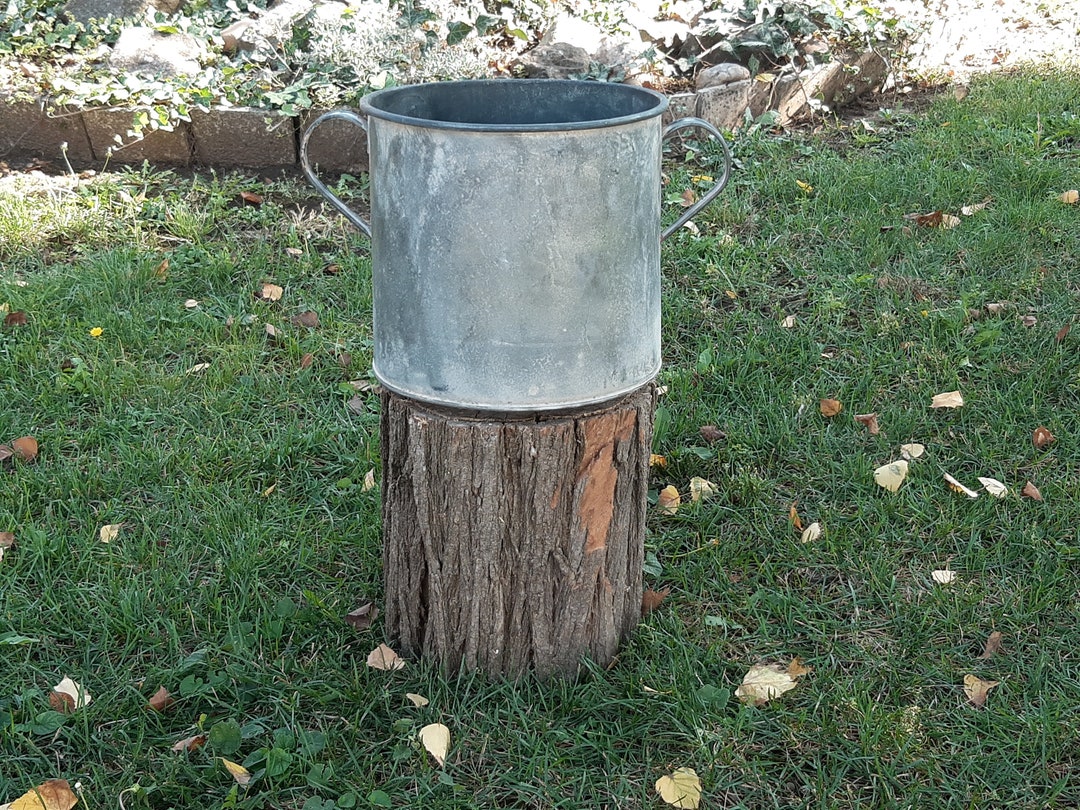 Rustic 15 Litre Vintage Large Galvanized Pail Tub Zinc Planter, Two ...