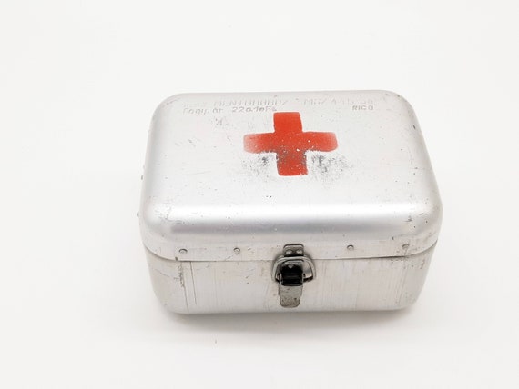Box Medical First Aid Aluminium Tin Box Vintage Hungarian Red - Etsy