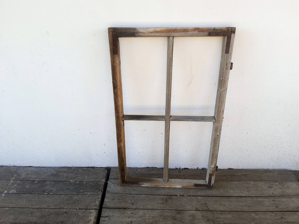 Antique Farmhouse Brown Window Frame Wooden Frames Wall Decor - Etsy
