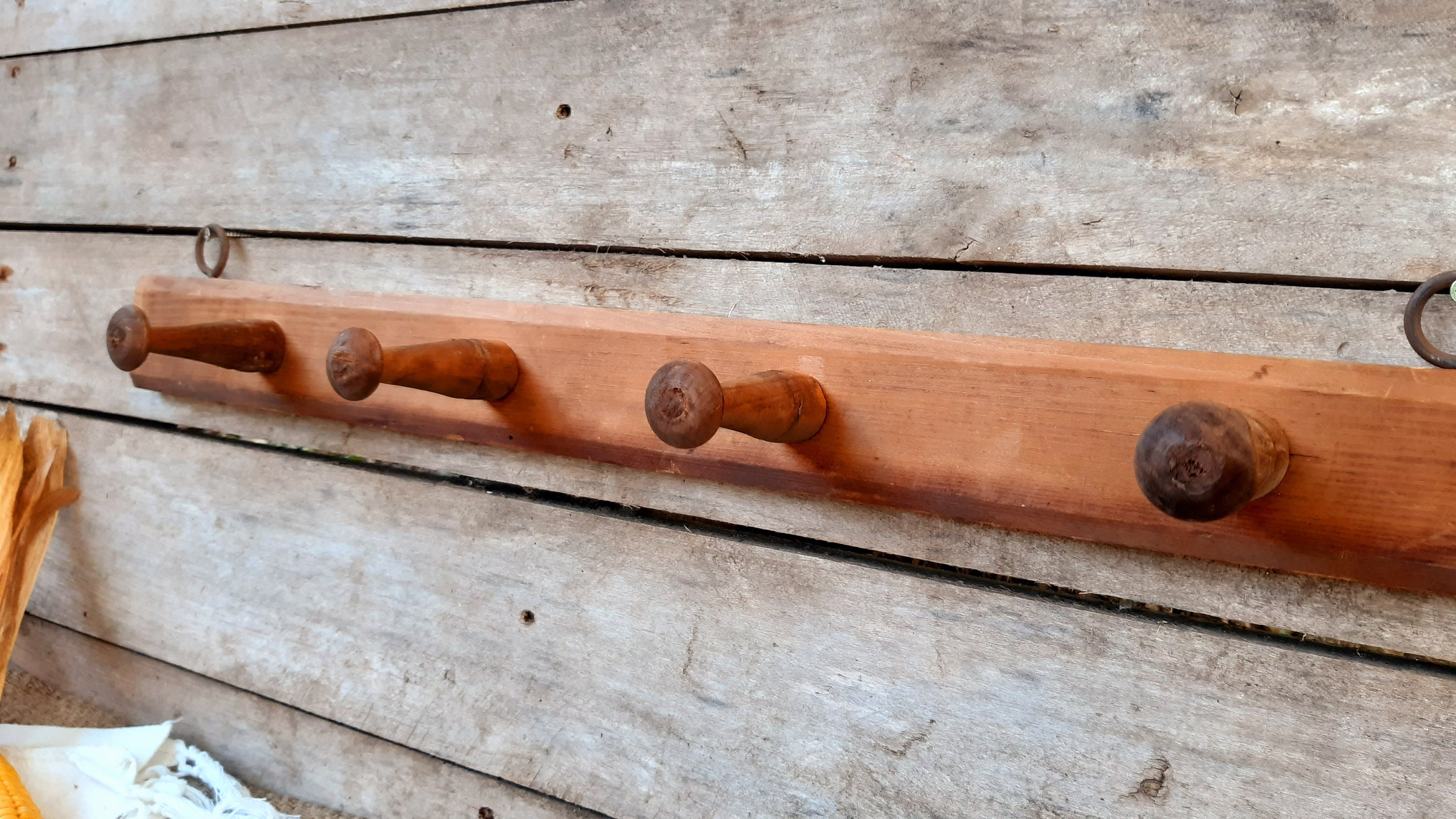 Handmade Wood Metal Rustic Wall Hanger Retro Clothes Wall - Etsy