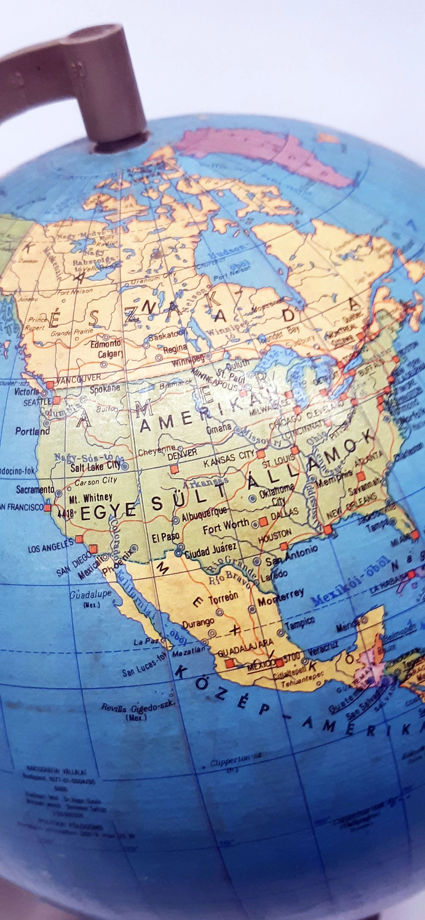 World Map Globe Lithograph Vintage Globe for Desk Globe for - Etsy