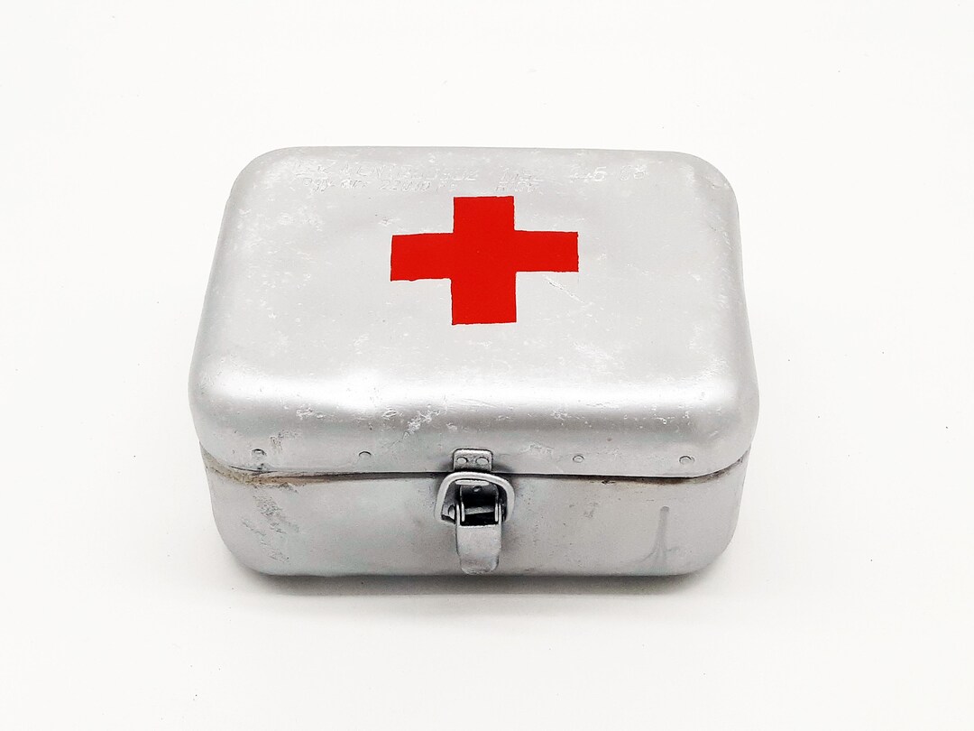 Box Medical First Aid Aluminium Tin Box Vintage Hungarian Red - Etsy
