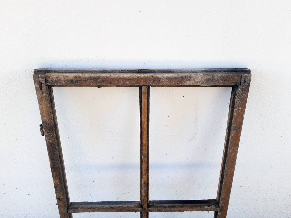 Antique Farmhouse Brown Window Frame Wooden Frames Wall Decor - Etsy