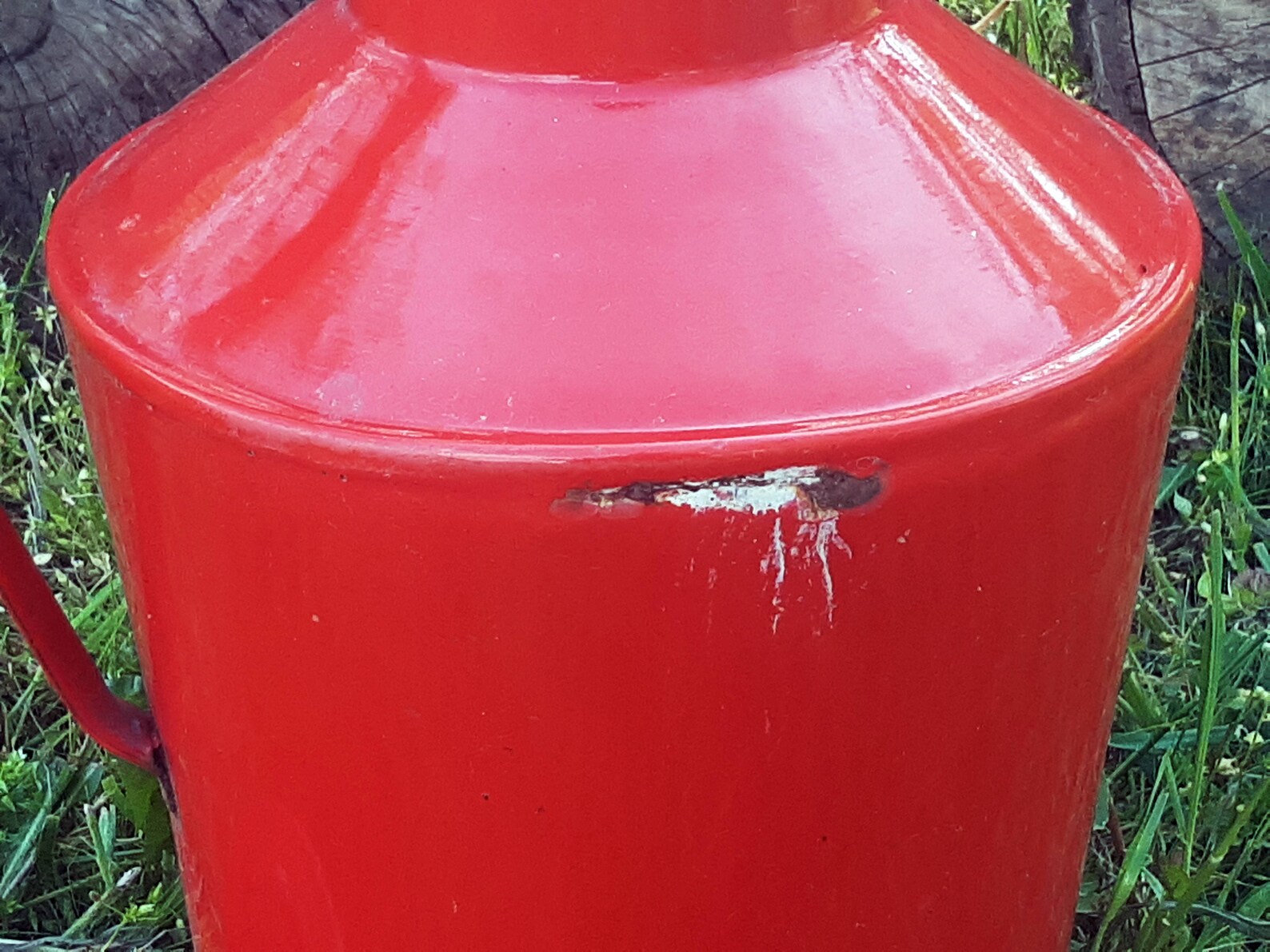 Antique Red Color Enamel Watering Can Shabby Water Container - Etsy