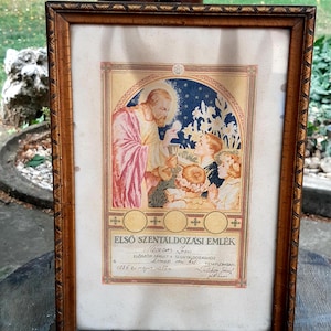 1950s Vintage "first Holy Communion" Religious Picture Featuring Jesus ...