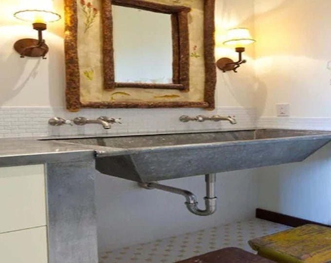 Vintage Galvanized Rustic Farmhouse Laundry Room Sink Zinc Laundry ...